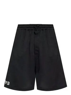 Y3 Logo Drawstring Shorts - Black