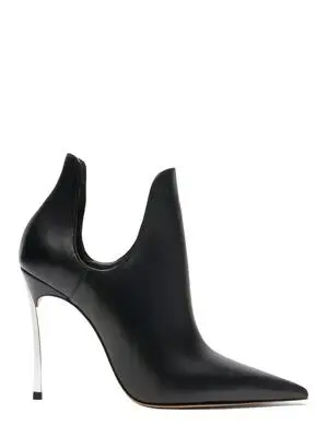 Casadei Pointed Toe Heel Boots - Black