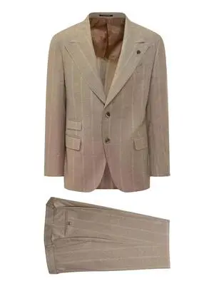 GABRIELE PASINI Striped Single-breasted Suit - Neutrals