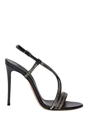 Casadei Josephine Beaded Strap Sandals - Black