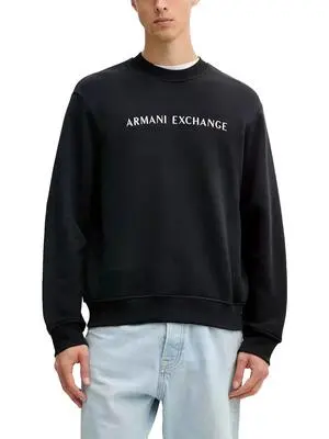 Armani Exchange Logo-detail Long-sleeve Sweatshirt - Blue