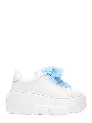 Casadei Platform Leather Sneakers - White