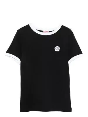 Kenzo Embroidered-Flower T-Shirt Black
