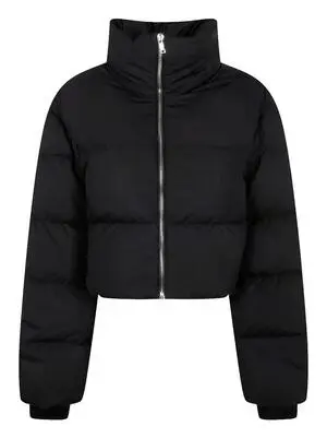 MONCLER + RICK OWENS High-neck Cropped Jacket - Black