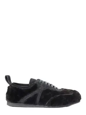 ANN DEMEULEMEESTER Shorn Shearling Sneakers - Black