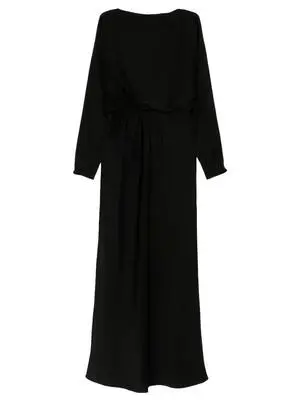 Max Mara Belted Dress With Cagoule Detail - Black