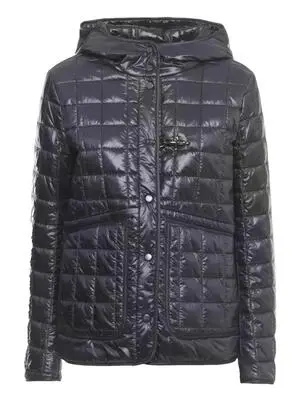 FAY Quilted Puffer Jacket With Hood - Grey