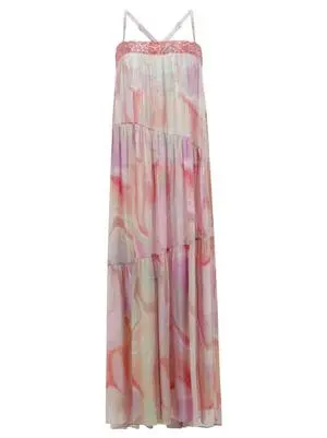 SANA OSMANI Tobago Sequin Midi Dress - Pink