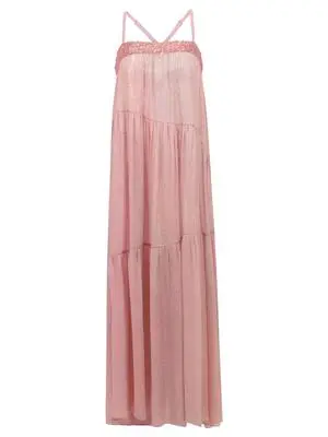 SANA OSMANI Tobago Sequin Midi Dress - Pink