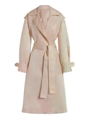 Alberta Ferretti Belted Coat - Neutrals