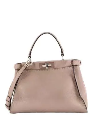 Fendi Selleria Peekaboo Medium Satchel - Grey