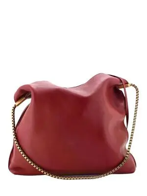 Saint Laurent Suzanne Leather Medium Hobo Bag - Red