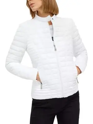 Guess Quilted Zip Jacket - White