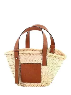 Loewe Basket Raffia Small Tote Bag - Brown