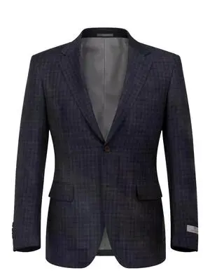 Canali Checked Blazer - Blue