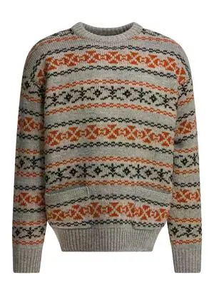 Kapital Patterned Knitwear With Pocket - Grey