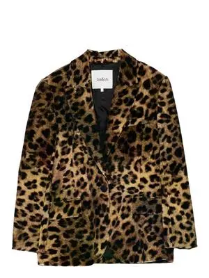 Ba&sh Leopard Print Single-breasted Jacket - Brown