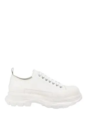 Alexander McQueen Tread Slick Lace-up Sneakers - White