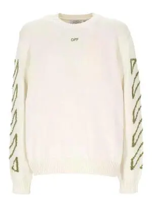 Off-White Crew-neck Long-sleeve Sweater - White