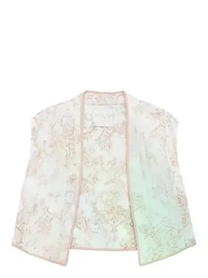FORTE_FORTE Floral-pattern Gilet - White