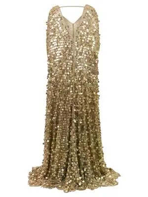 SANA OSMANI Diva Sequin Maxi Dress - Gold
