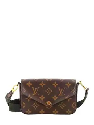 LOUIS VUITTON Felicie Strap & Go Handbag Monogram Canvas Crossbody Bag - Brown