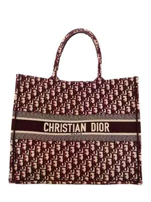 Dior Book Oblique Canvas Large Tote Bag - Red