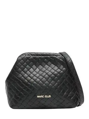 MARC ELLIS Small Arlena Plot Quilted Shoulder Bag - Black