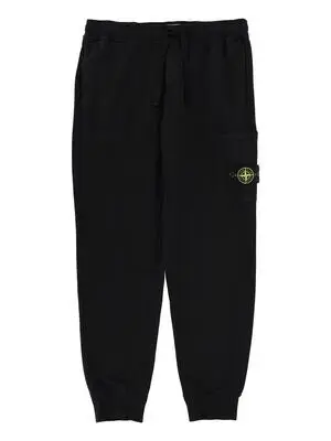 Stone Island Jogger Pants With Logo Patch - Black