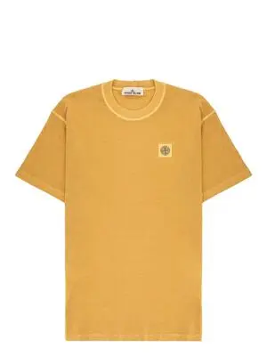Stone Island T-shirt With Logo Patch - Yellow