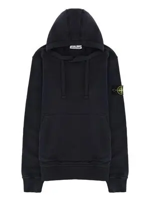 Stone Island Hooded Sweatshirt With Logo - Blue