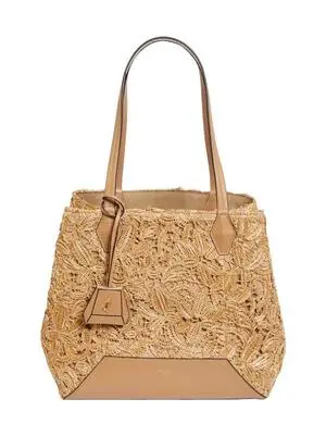 JIMMY CHOO Diamond Raffia Tote