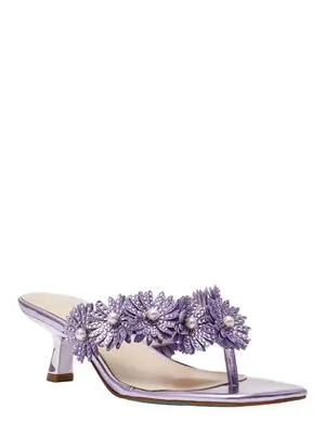 Betsey Johnson Lesli Kitten Heel Sandal - Purple