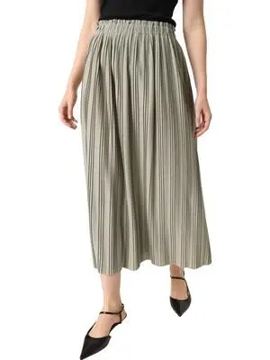 SOAKED IN LUXURY Sivone Pleated Maxi Skirt - Shadow