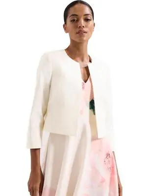PHASE EIGHT Tailored Cropped Jacket - Cream