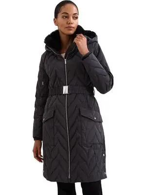 PHASE EIGHT Hollie Mid-length Puffer - Charcoal