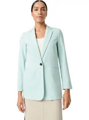 SOAKED IN LUXURY Corinne Notch Lapel Regular Fit Blazer - Surf Spray