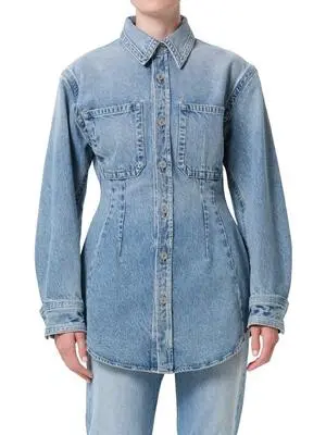 AGOLDE Wilma Denim Shirt - Magnify Medium Indigo