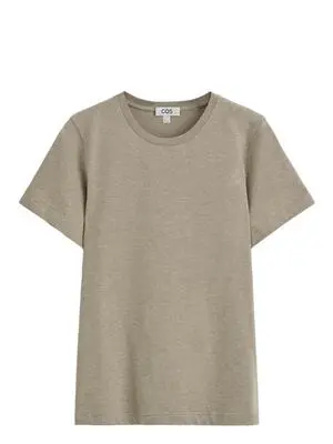 Cos Cotton Crew-neck T-shirt - Beige