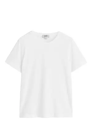 Cos Cotton Crew-neck T-shirt - White