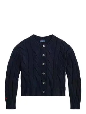 Polo Ralph Lauren Cable-knit Button-up Cardigan - Blue