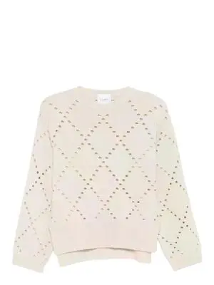 NUDE Argyle Knitted Sweater - Neutrals