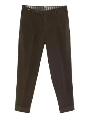 PT TORINO Pleated Cuffed Trousers - Brown