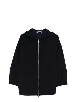 Max Mara Zip-front Hoodie - Blue