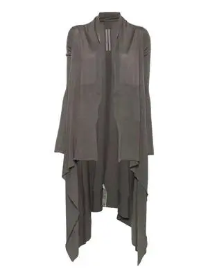 Rick Owens Asymmetric Long-sleeve Cardigan - Grey