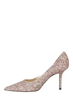 JIMMY CHOO Rose Glitter Pointed Pumps - Pink