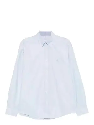 Brooks Brothers Button-up Logo-embroidered Shirt - Blue