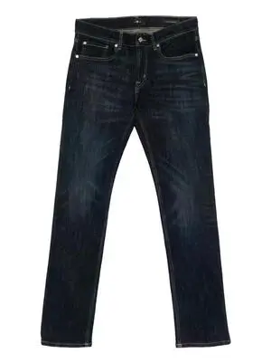 7 For All Mankind Logo-patch Straight Jeans - Blue