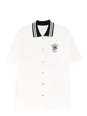 Drole De Monsieur Striped-collar Shirt - White