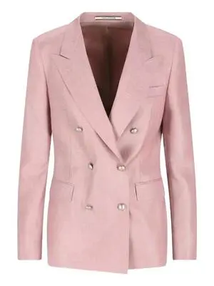 Tagliatore Double-breasted Buttoned Blazer - Pink